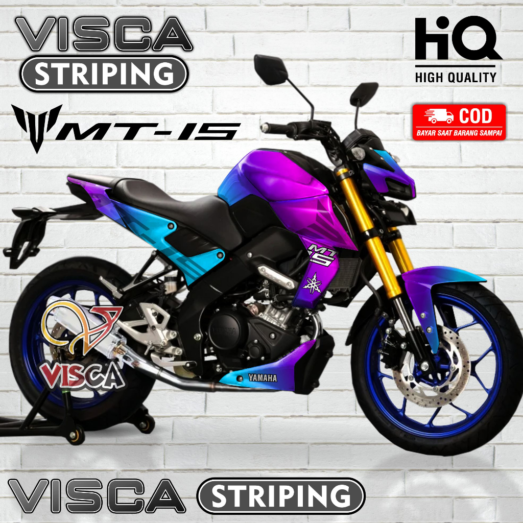 Jual Decal Yamaha MT 15 - Stiker Motor MT 15 - Dekal MT15 - Striping MT ...