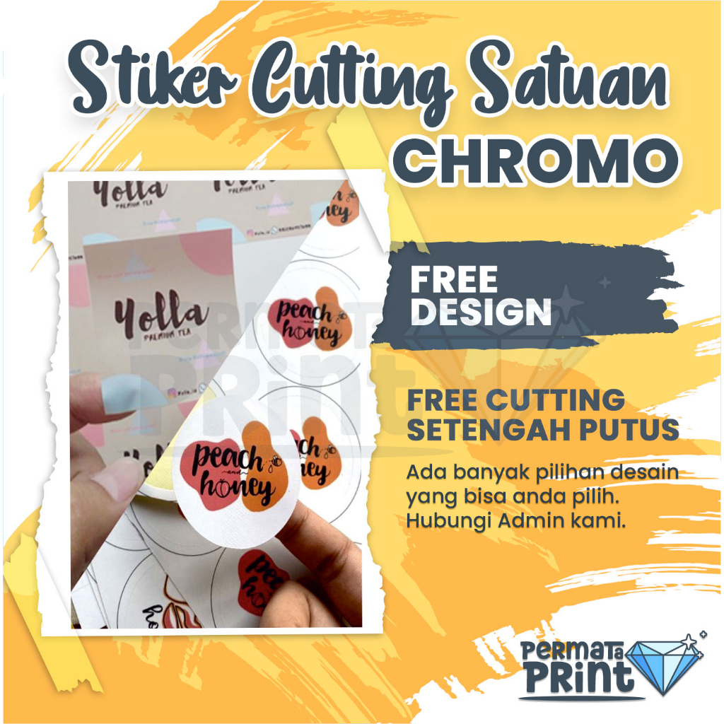 Jual Cetak Stiker Cromo / Label Chromo Bulat/Label Sticker ChromoNama ...