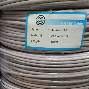 Jual Kabel Lan UTP 100 meter Cat5e Kabel Lan Spectra Grey Original Poe ...