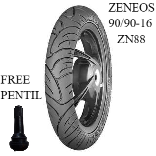 Jual Ban zeneos tubeless 90/90-16 zn88 zn 88 FREE PENTIL (1 BAN ...