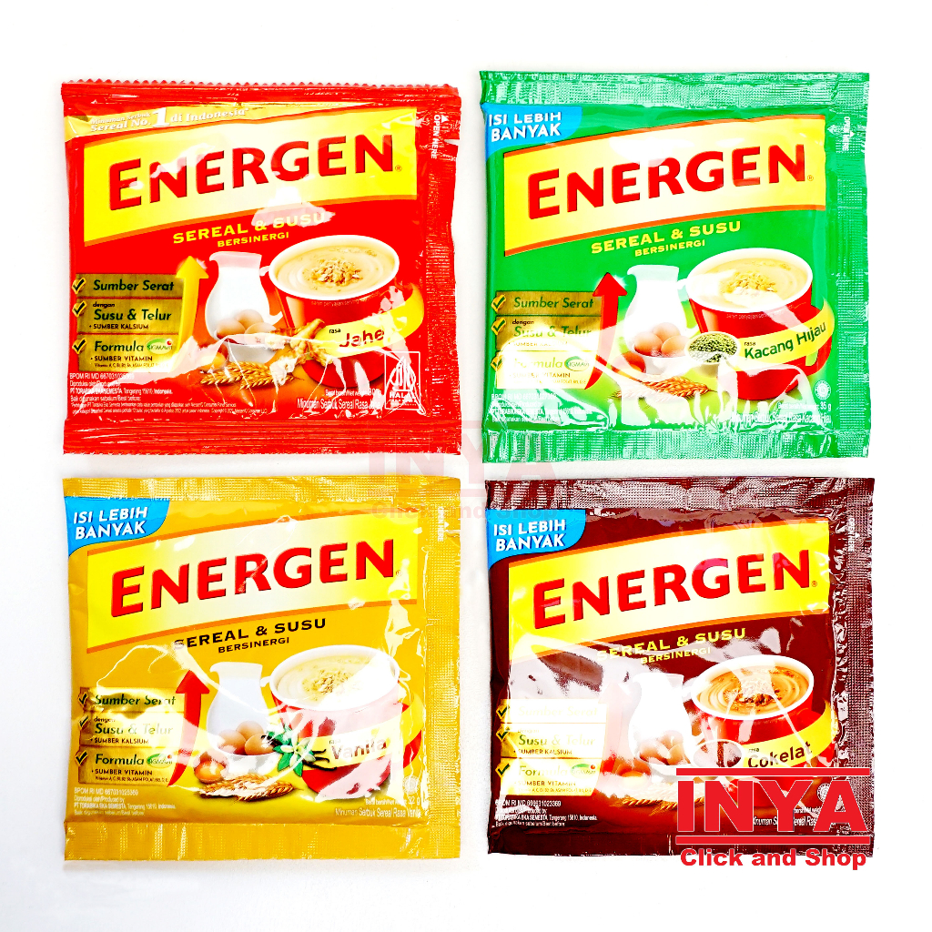 Jual Energen Sereal & Susu Cokelat, Vanila, Kacang Hijau Jahe ...