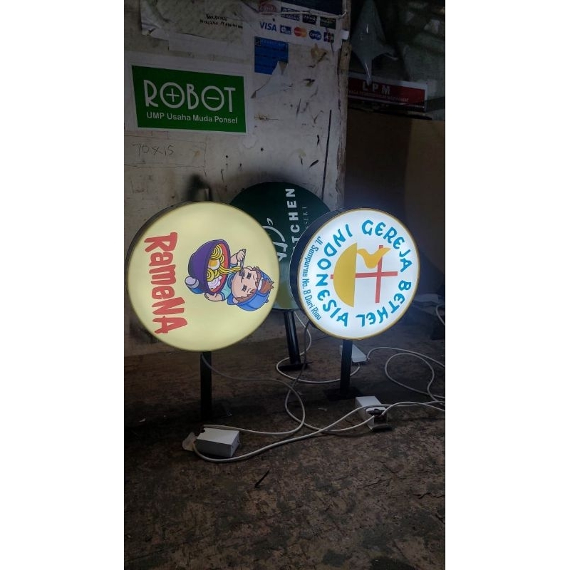 Jual NEON BOX BULAT UKURAN D30 CUSTOM | Shopee Indonesia