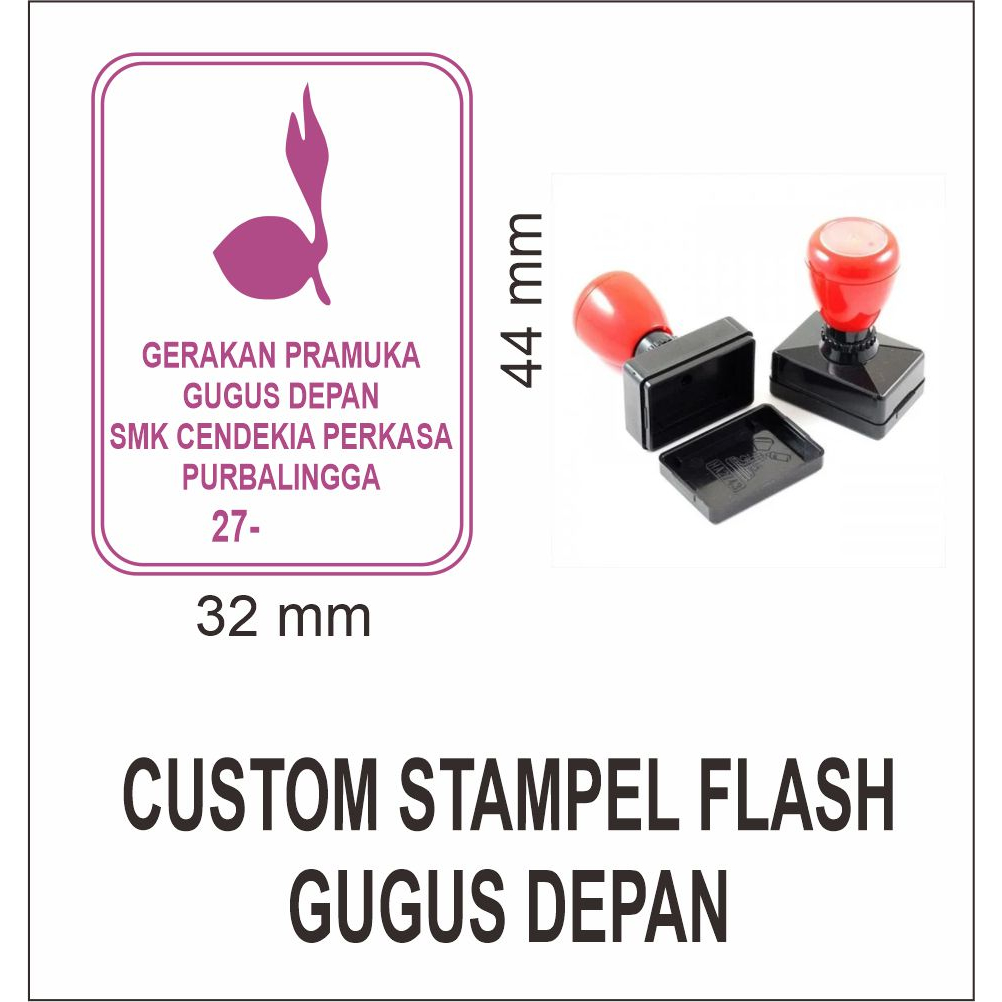 Jual Stampel FLash Pramuka Gugus Depan Custom nama sekolah | Shopee ...
