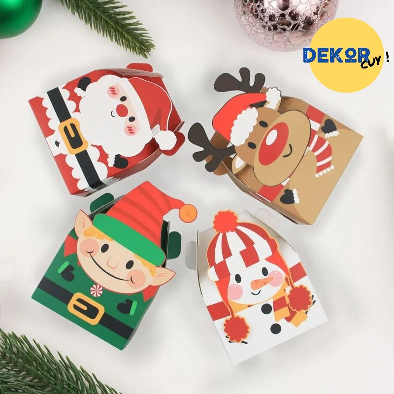 Jual (G6300) BOX KUE NATAL Christmas cake box cookies natal kotak kue ...