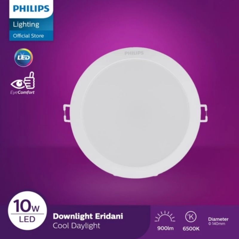 Jual Lampu Philips Eridani 10 W DL190B Putih - Led Downlight Philips ...