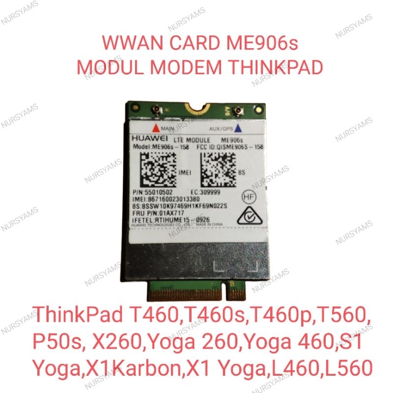 Jual Modul Modem huawei me906s Wwan Card Thinkpad | Shopee Indonesia