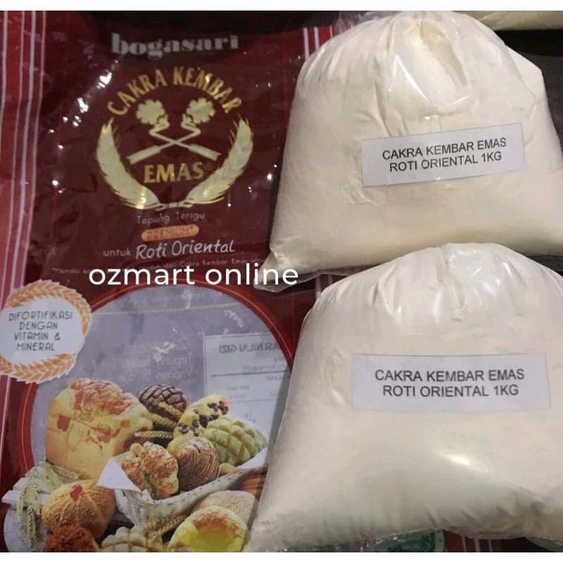 Jual tepung terigu cakra emas oriental repack 1 kg | Shopee Indonesia