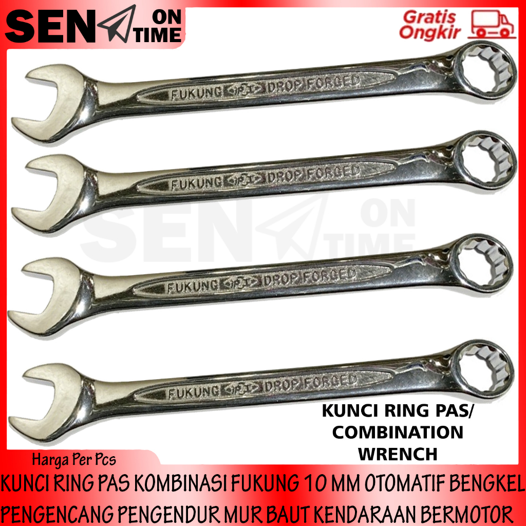 Jual KUNCI RING PAS FUKUNG 10 MM ASLI KILAT KONCI RENG KOMBINASI ...