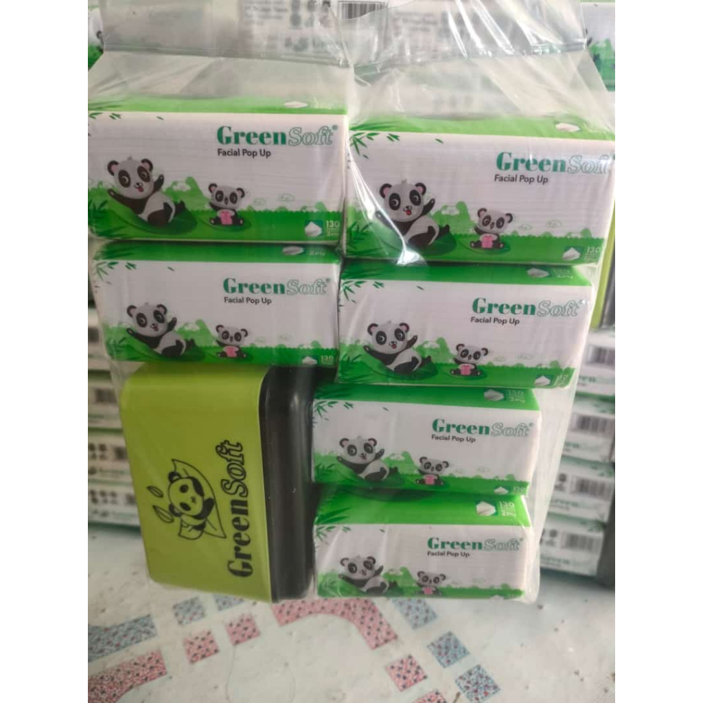 Jual Tisu Green isi 6pcs free kotak tisu 130sheets | Shopee Indonesia