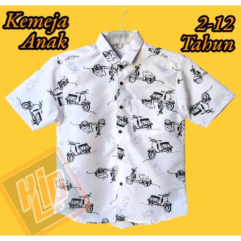 Jual Kemeja Anak Laki Laki motif Vespa 2-12 Tahun Terbaru Terlaris 2023 | Shopee Indonesia