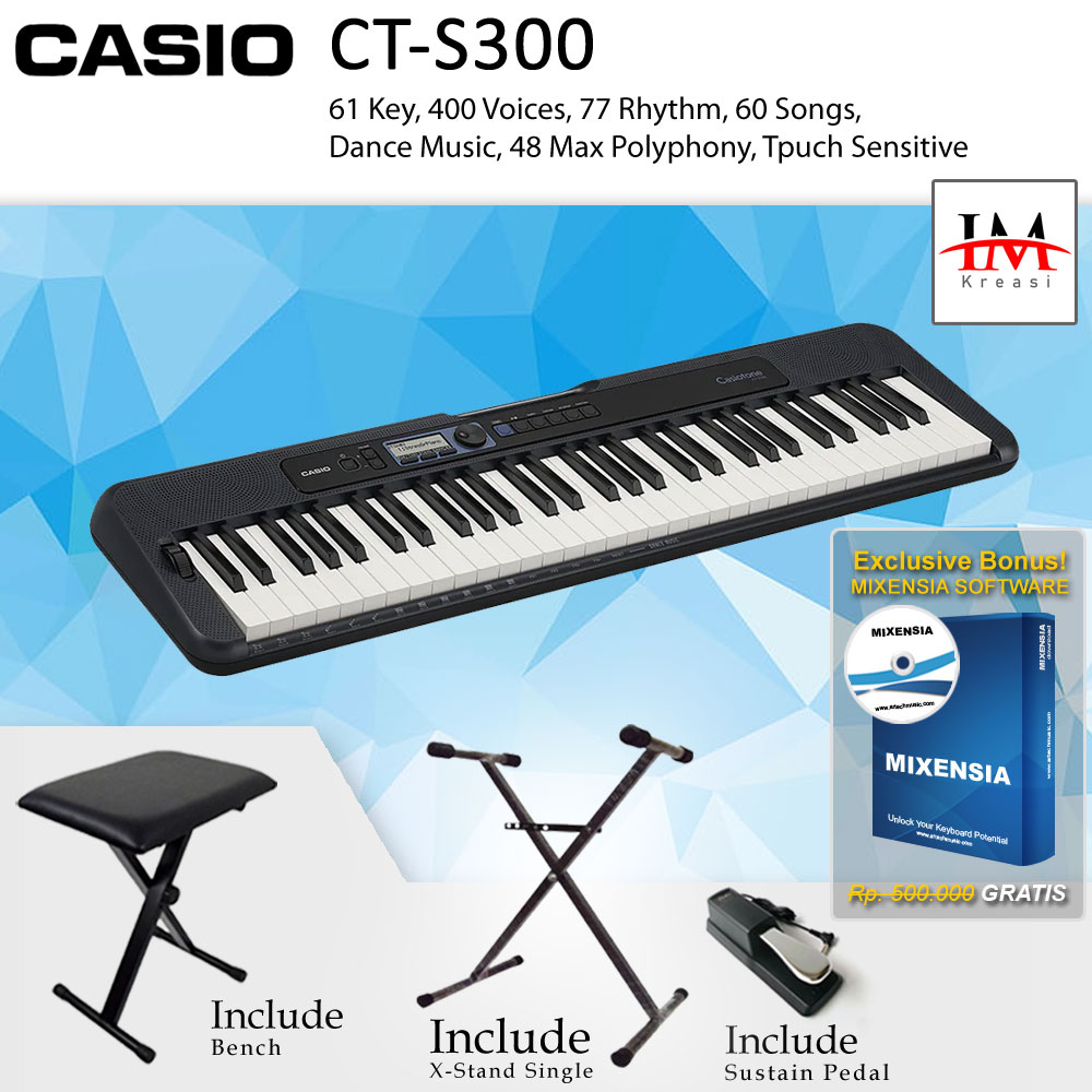 Jual Keyboard Casio CT-S300-CTS300 With Xstand Garansi Resmi | Shopee ...