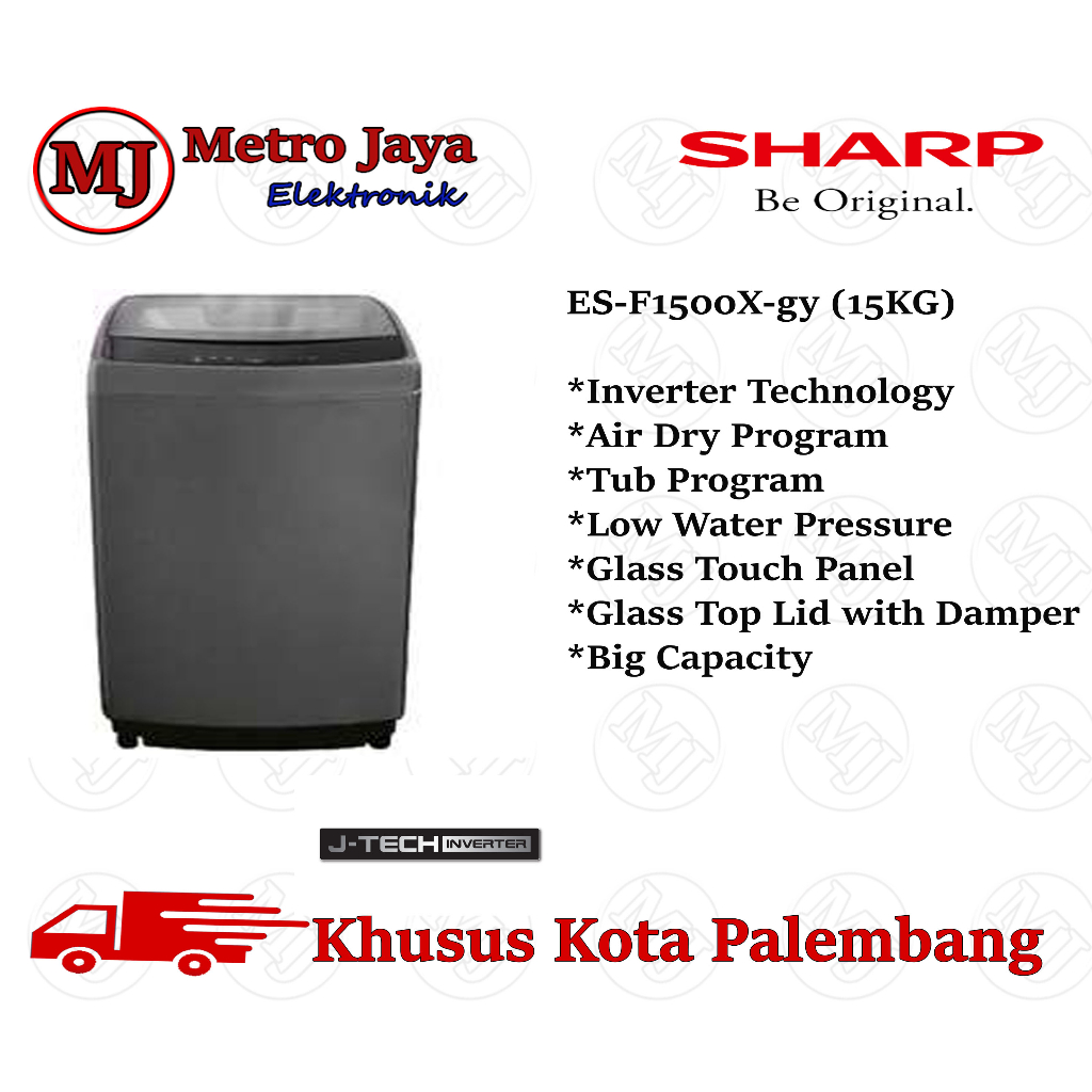 Jual MESIN CUCI 1 TABUNG SHARP ESF 1500 XGY TOP LOADING 15 KG | Shopee Indonesia