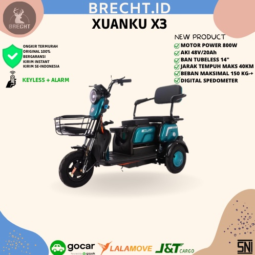 Jual Sepeda Motor Listrik Roda Tiga Pacific MAXIMUS 48v/ 20Ah 650 Watt ...