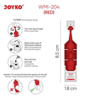 Jual REFILL INK JOYKO / REFILL TINTA SPIDOL WMI-204 MERAH / REFILL INK ...