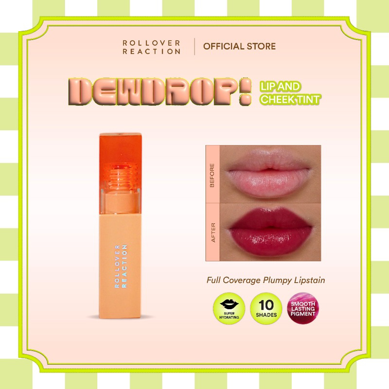 Jual Rollover Reaction Dewdrop! Lip and Cheek Tint | Shopee Indonesia