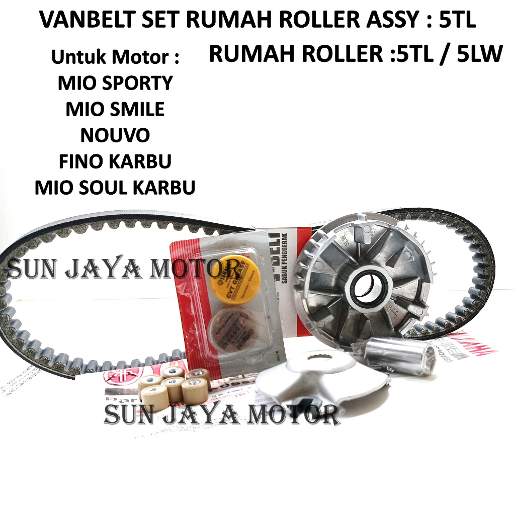 Jual Paket CVT Vanbelt + Rumah Roller Assy Mio Smile / Sporty - Fino Karbu - Mio Soul Karbu ...