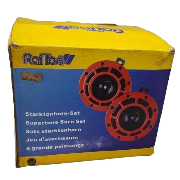 Jual Raiton Klakson Sepasang Mobil/Motor Model Supertone 1 Set Hitam Merah | Shopee Indonesia