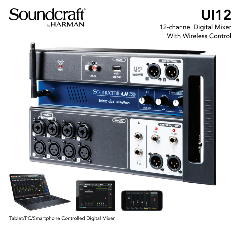 Jual SOUNDCRAFT UI12 12-channel Digital Mixer With Wireless Control ...
