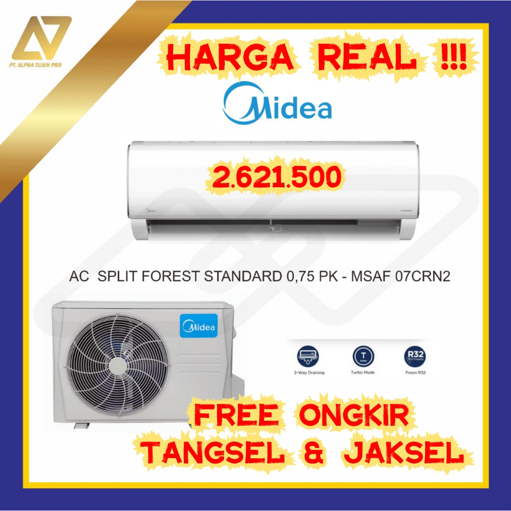 Jual AC MIDEA 3/4 PK STANDARD MSAF-07CRN2-AC SPLIT | Shopee Indonesia