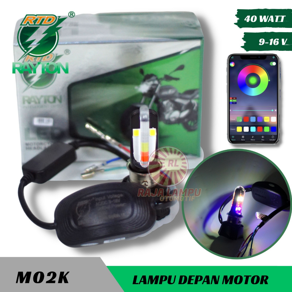 Jual Lampu led motor lampu Utama motor led headlamp bohlam motor RTD ...