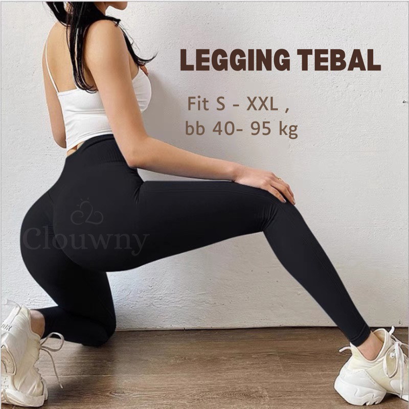 Jual Clouwny Fur Thick Leggings Highwaist Premium Thermal Legging ...