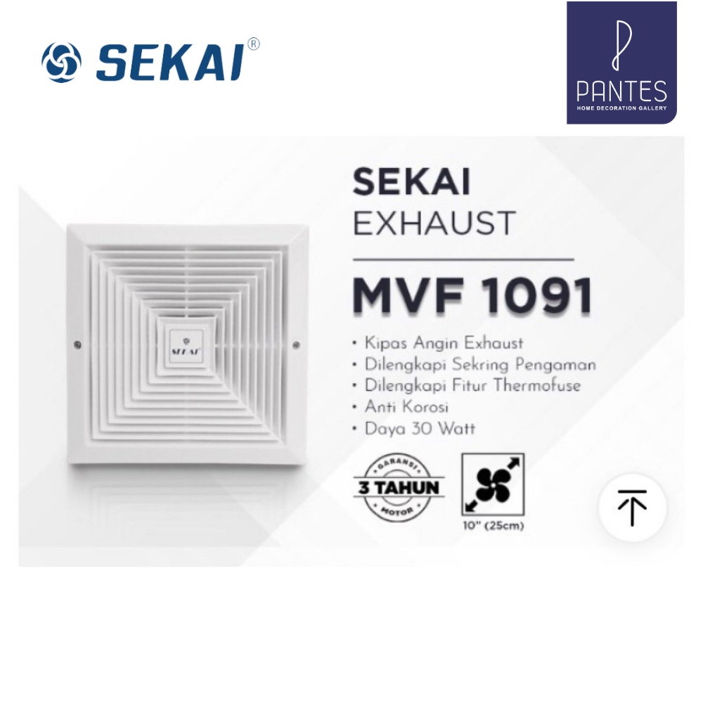 Jual Exhaust Fan / Kipas Luar Dak Plafon 10" Kipas Angin SEKAI MVF 1091 | Shopee Indonesia