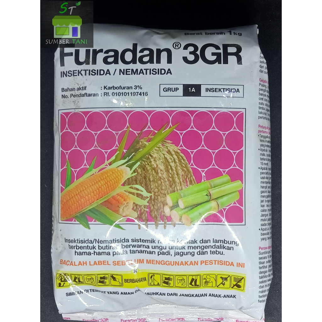 Jual Insektisida Furadan 1kg Pembasmi hama cacing, ulat, semut Serbuk ...