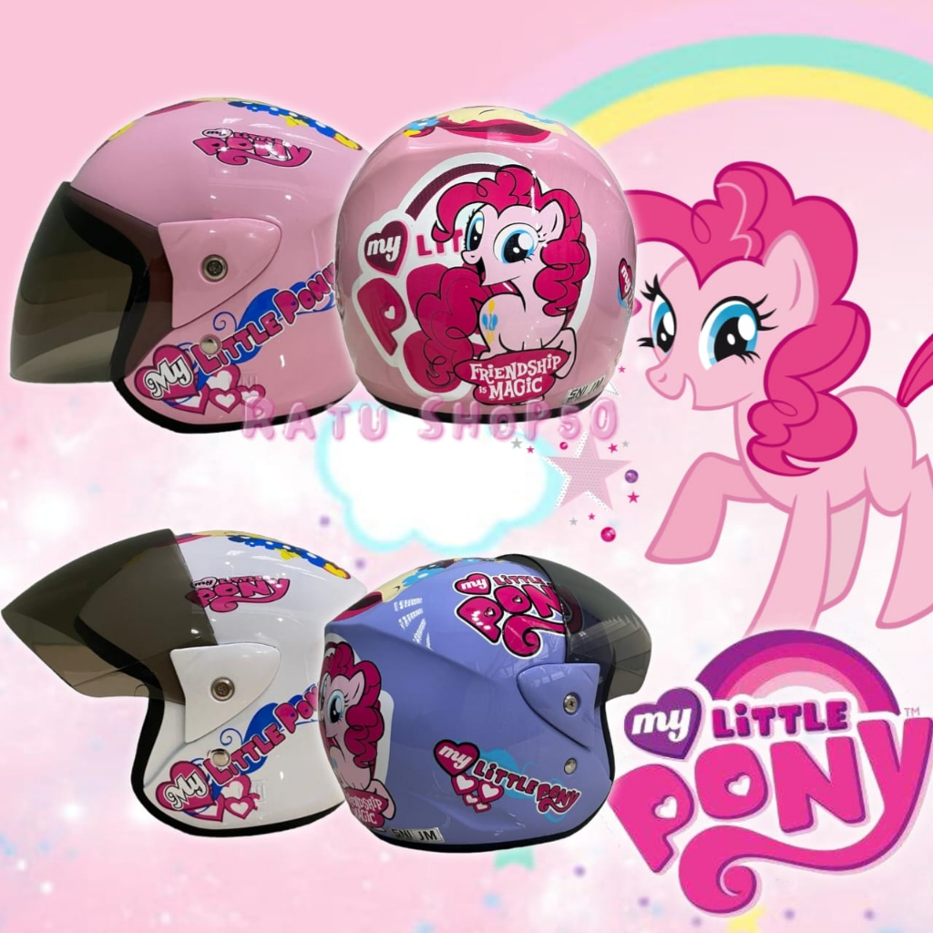 Jual Helm Anak JM Kuda Pony/Little Pony Umur 3 sD 9 Tahun Karakter Cewe ...