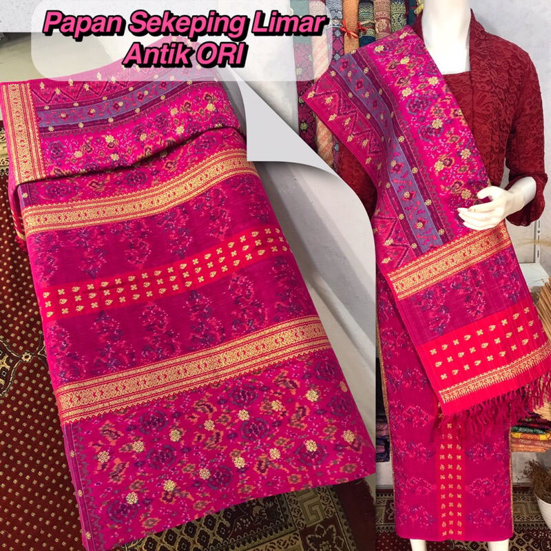 Jual Songket Papan Sekeping Limar Antik ORI-Asli Tenun Tangan Palembang ...
