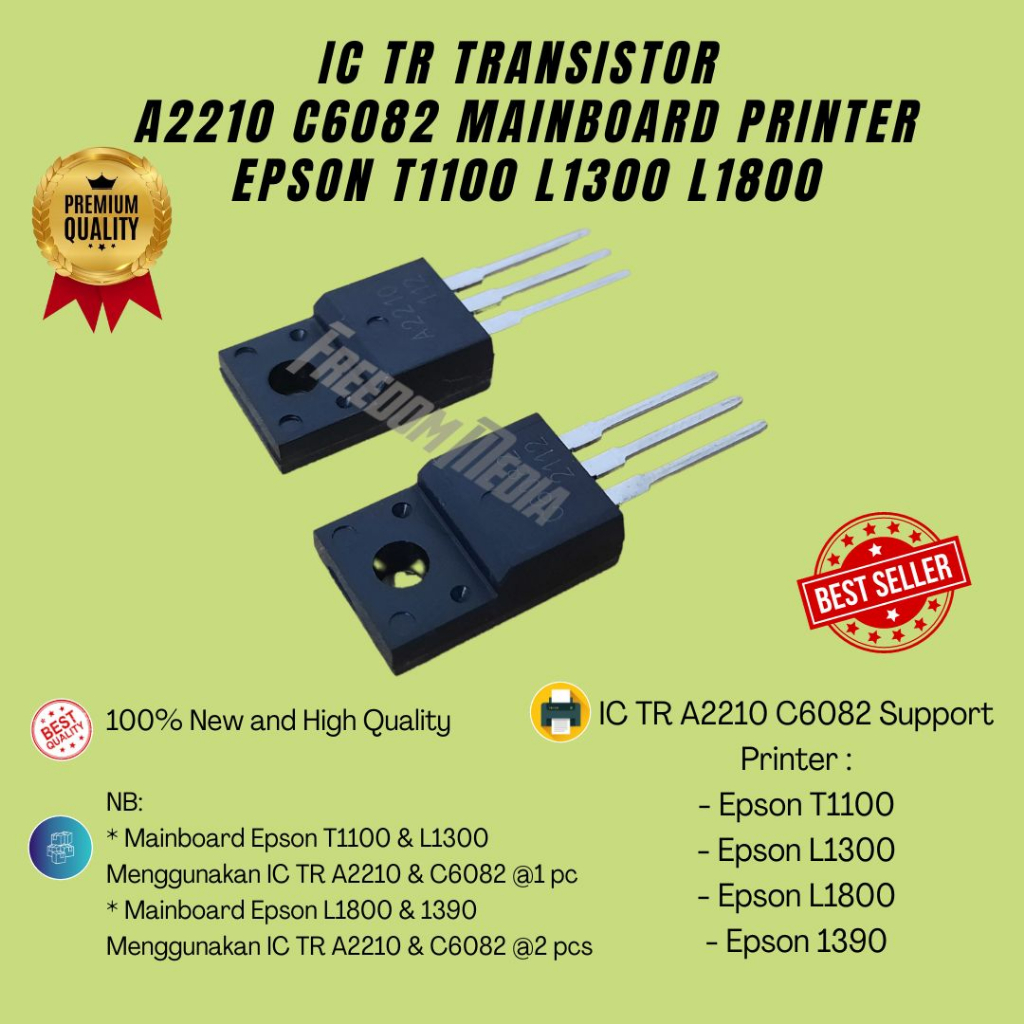 Jual IC TR Transistor A2210 C6082 Mainboard PrinterEpson T1100 L1300 ...