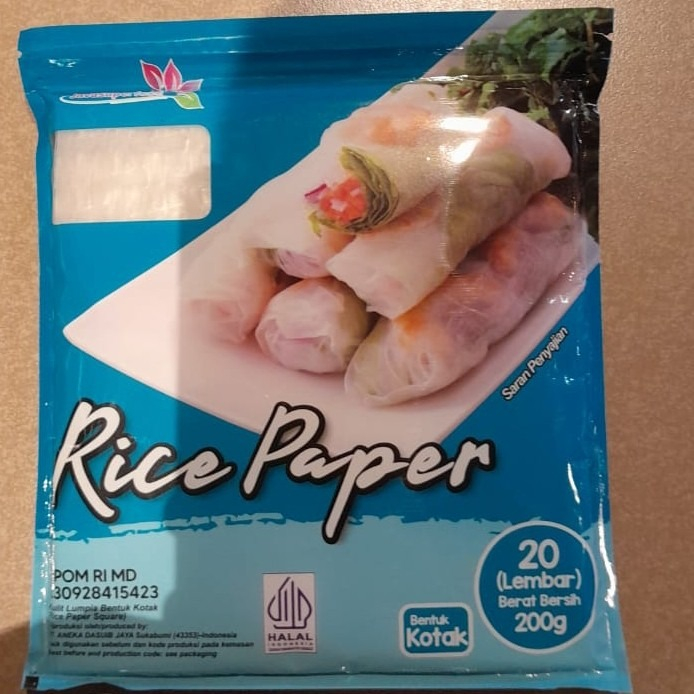 Jual RICE PAPER KOTAK 200 GR KULIT LUMPIA VIETNAM 200 GR / RICE PAPER ...