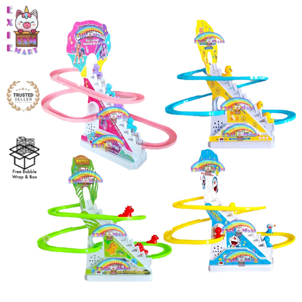 Jual MAINAN ANAK [BN01 - BN04] (LOKAL) BEBEK KECIL TRACK TANGGA SERIES - BEBEK, DINO, UNICORN ...