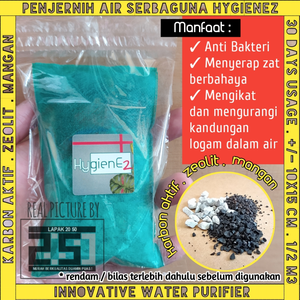 Jual HYGIENEZ Penjernih Air Bebatuan Alami & Kimia Lengkap Serbaguna ...