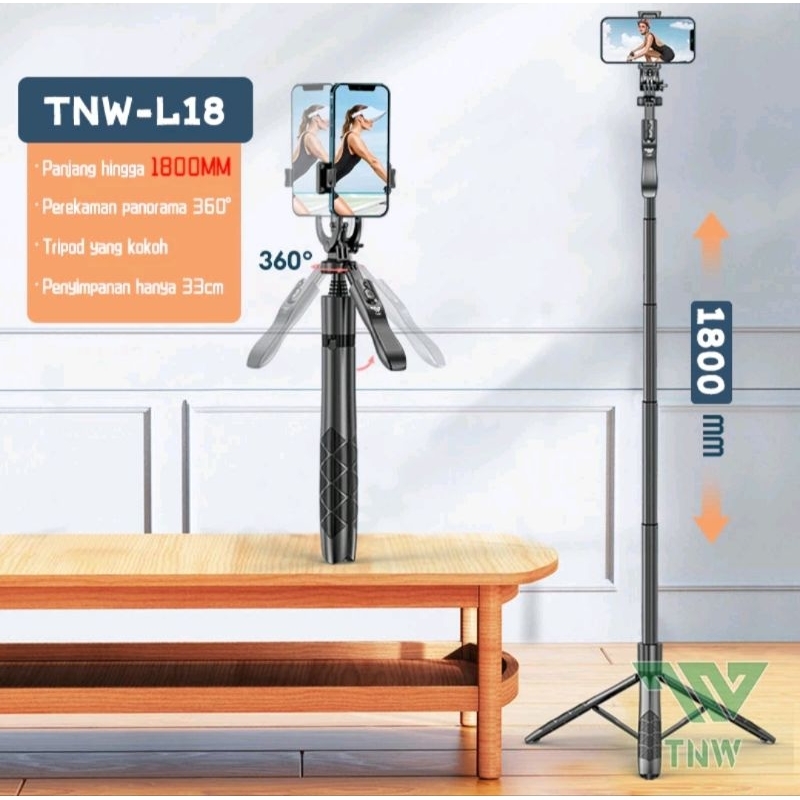 Jual Tongsis Tripod Tnw L16 L18 Bluetooth Selfie Remote Shopee Indonesia