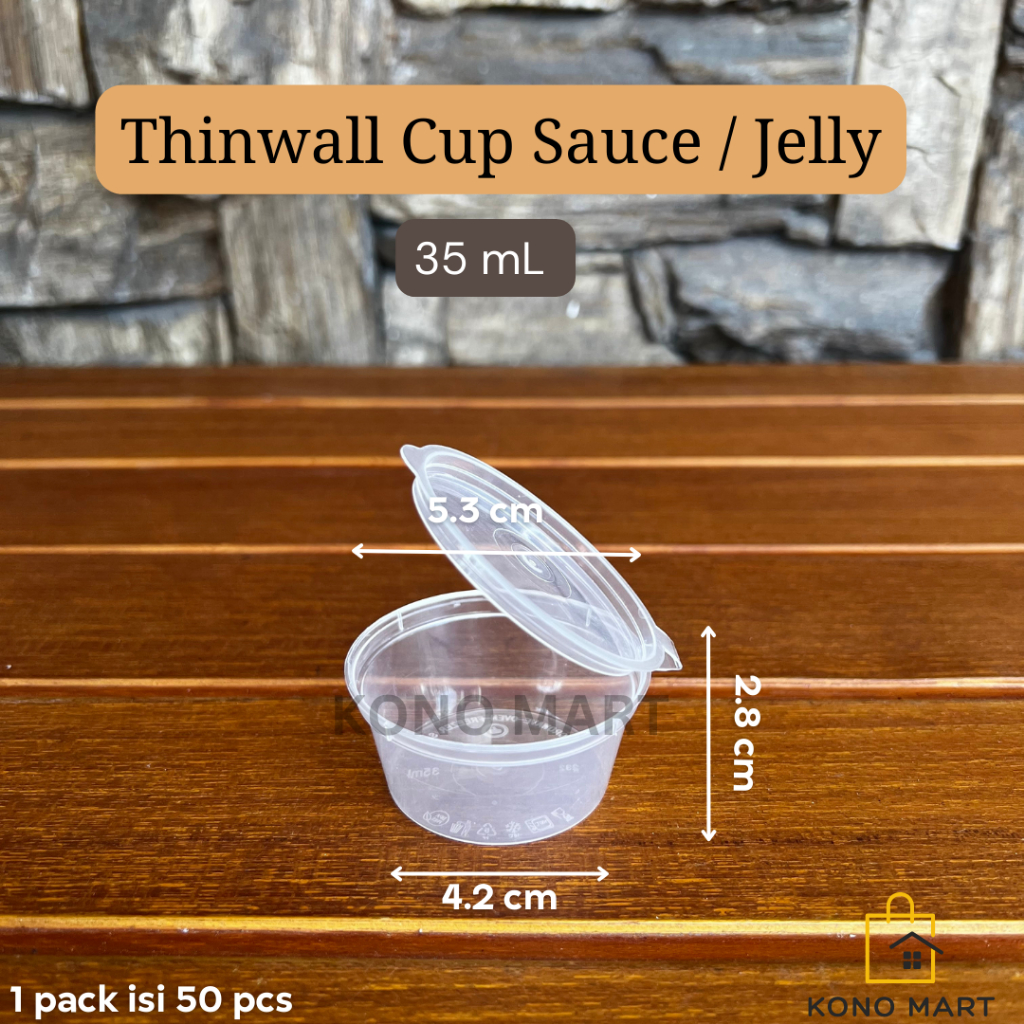 Jual Thinwall Sauce Cup 25 35 60 100 150 UKURAN LENGKAP READY Kotak Bumbu Saus Kecap Mayo Saos ...