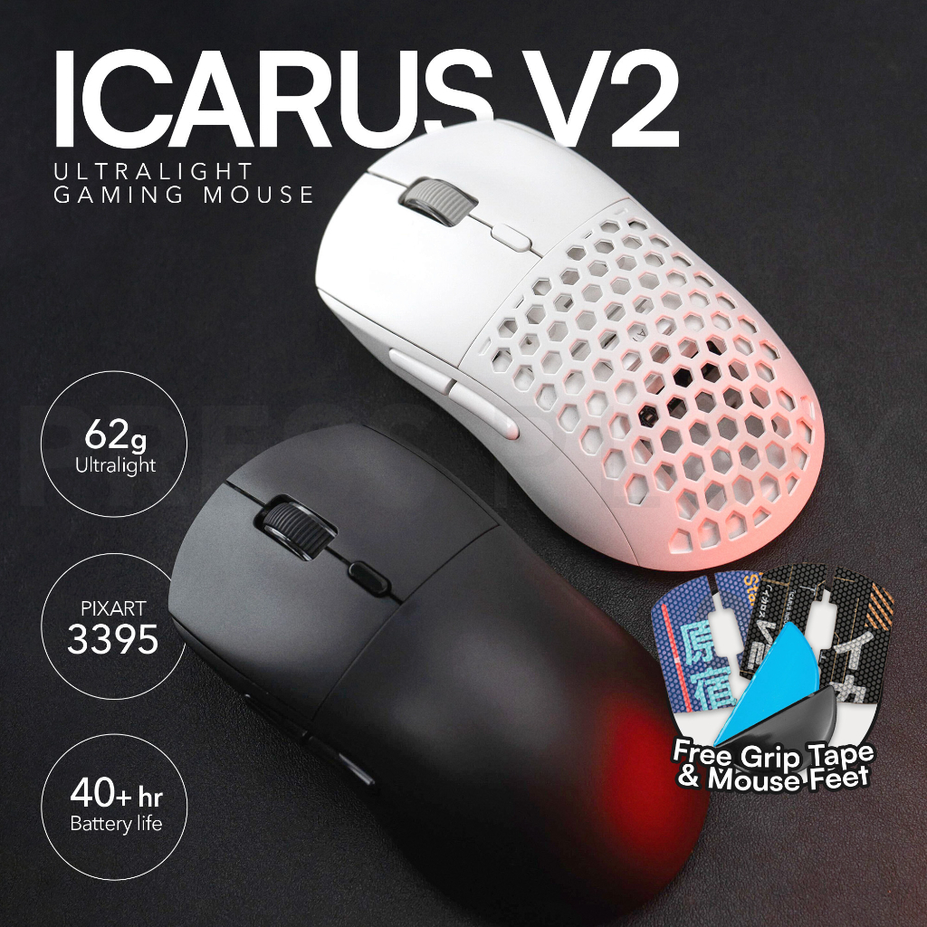 Jual ICARUS V2 Ultralight Gaming Mouse by Press Play | Shopee Indonesia