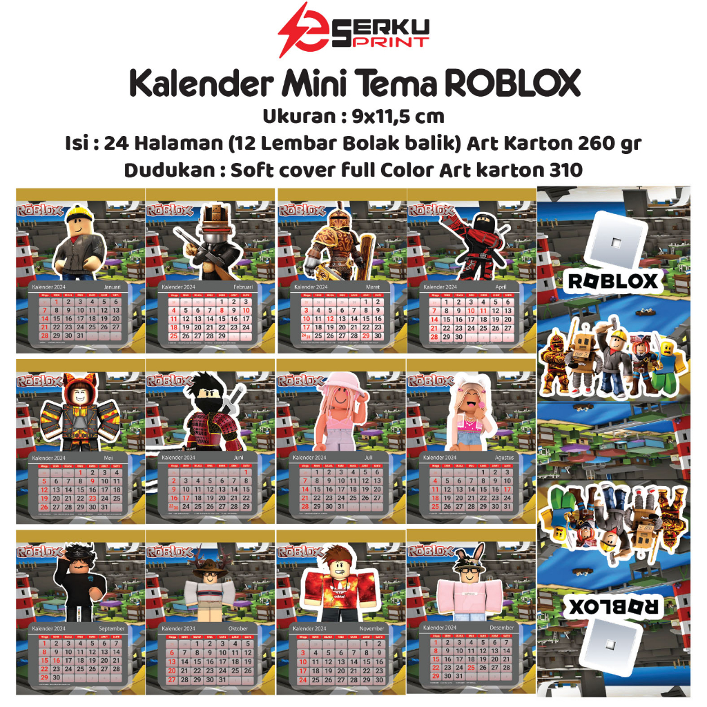 Jual KALENDER MEJA MINI 2024 TEMA GAME FREE FIRE | MINICRAFT | MOBILE ...