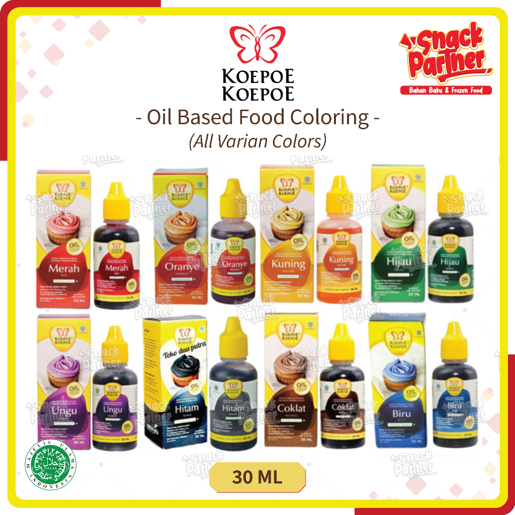 Jual KOEPOE OIL BASED FOOD COLORING 30 ML - PEWARNA MAKANAN Minyak ...