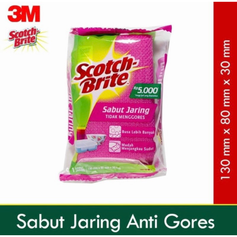 Jual 3M Scotch Brite Sabut Jaring Anti Gores | Shopee Indonesia