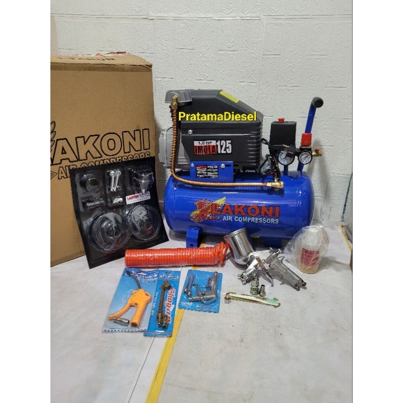 Jual kompresor LAKONI IMOLA125+Spray gun+Selang 6M+Coupler SF PF ...