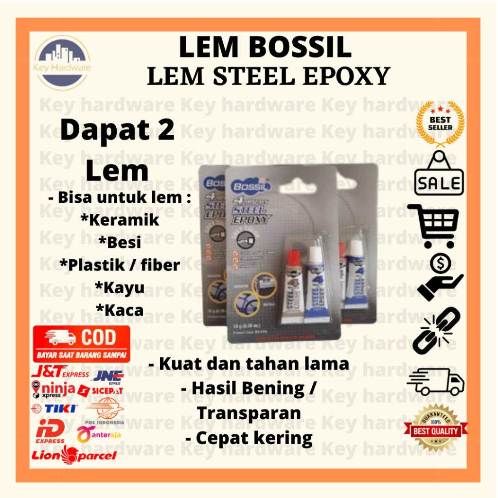 Jual LEM STEEL EPOXY / BOSSIL ARALDITE DEXTONE / besi keramik STEEL ...