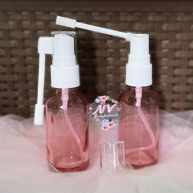 Jual MOUTH NASAL NOSE SPRAY 30ML GLASS BOTTLE PINK CLEAR AMBER BOTOL ...