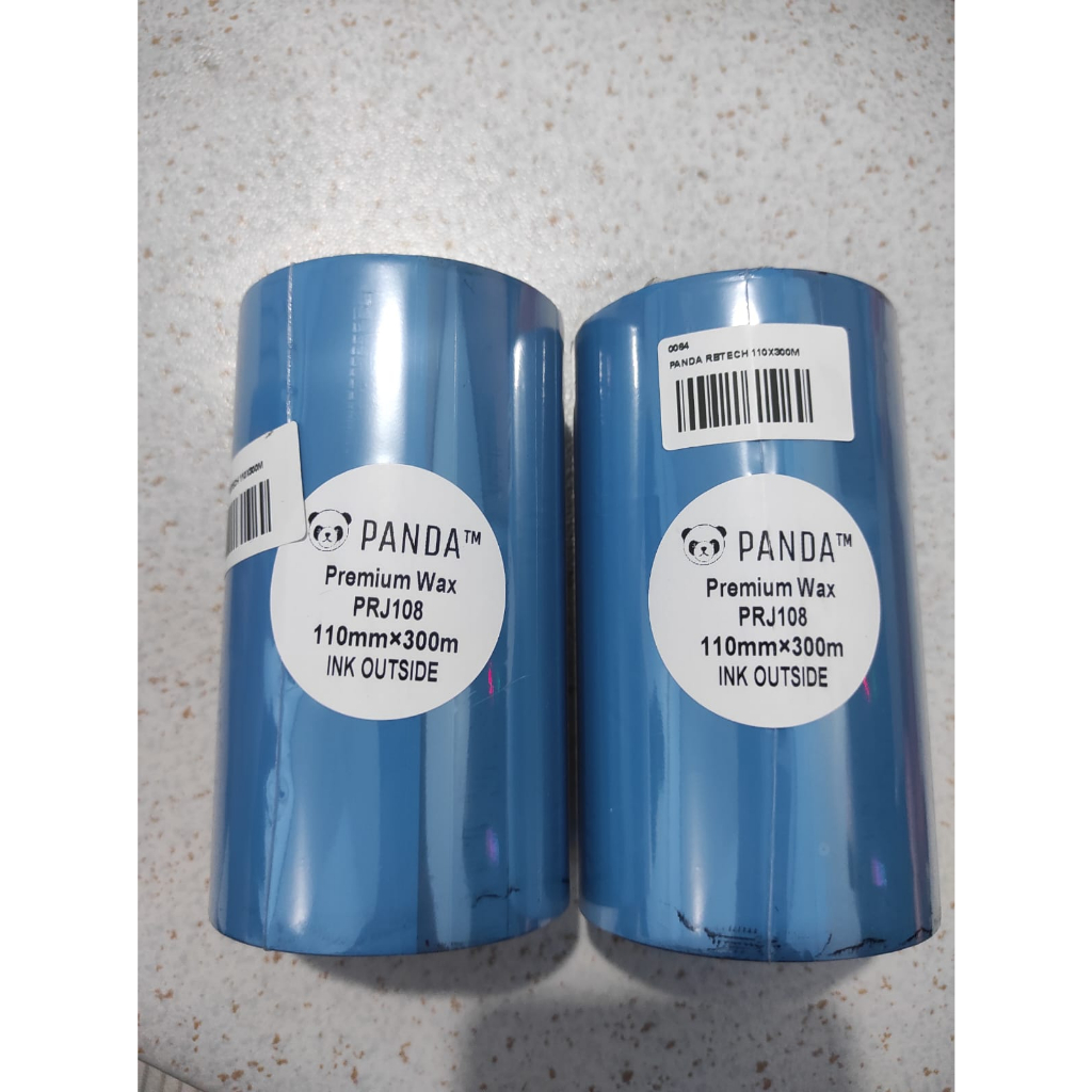 Jual PANDA PREMIUM WAX 110X300 OUT BARCODE RIBBON PRINTER LABEL SATO ...