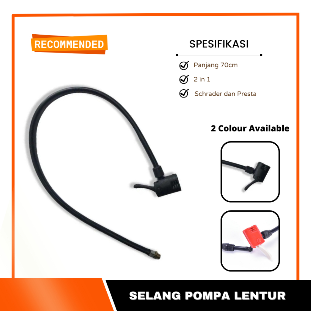 Jual Selang Pompa Ban Lentur Tekuk Slang Handpump Sepeda Motor Mobil ...