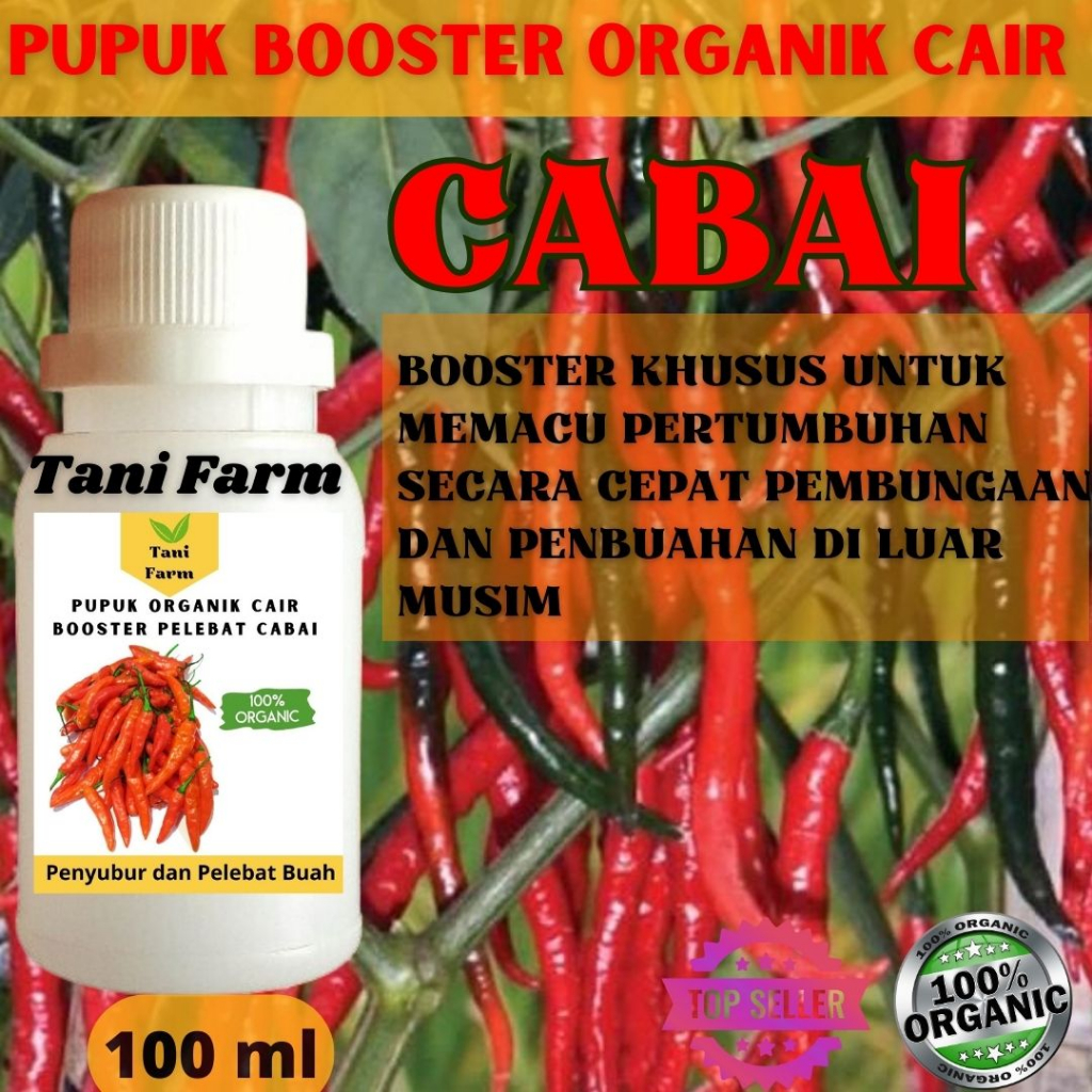 Jual TFI Pupuk Booster Cabai 100 ML Pelebat Buah dan Anti Rontok Pupuk Booster Cabai Agar Cepat ...
