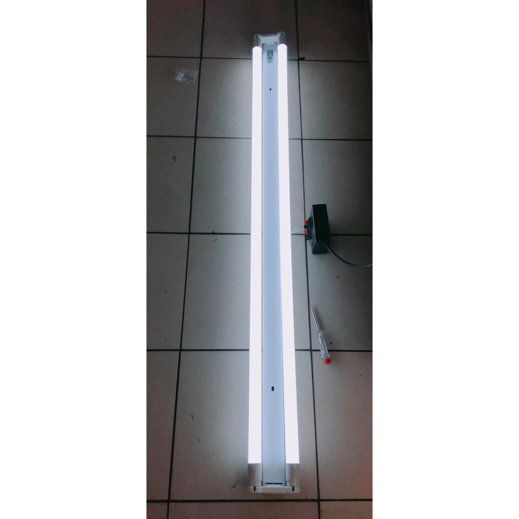 Jual MEGAMAN KAP LAMPU TL LED T8 120CM 2X36WATT KAP T8 LED | Shopee ...