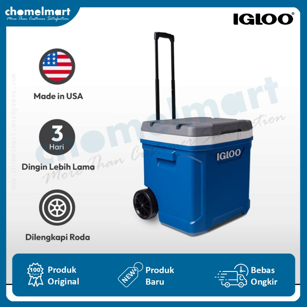 Jual Igloo 56 Ltr Roller Cooler Box Latitude 60qt – Biru 10467624 ...