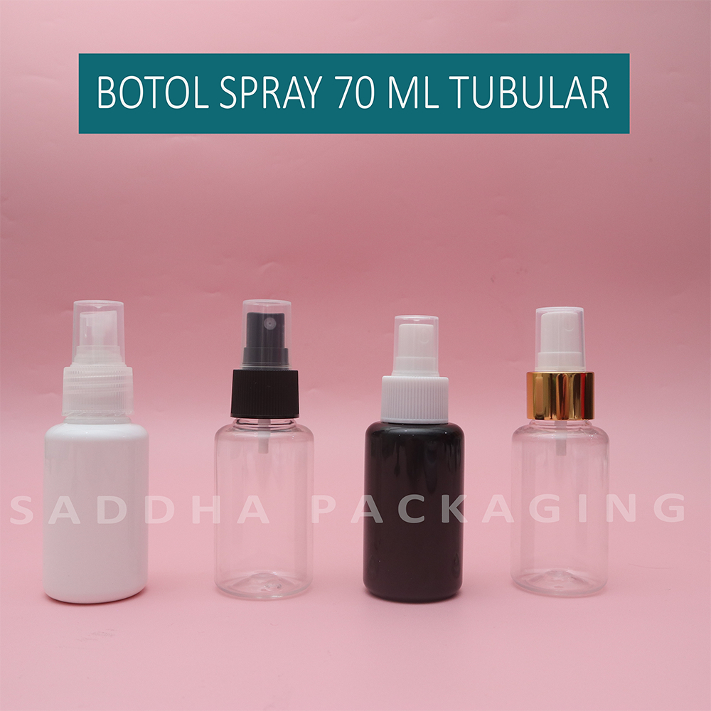 Jual Botol 70ml Spray TUBULAR / Botol PET 70 ml Transparan / Botol ...