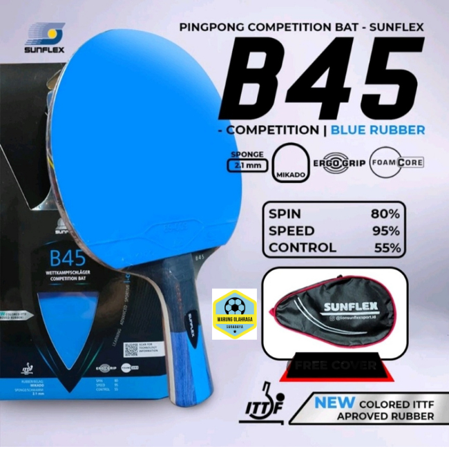 Jual Bet Tenis Meja Pingpong Sunflex Color Comp B45 | Shopee Indonesia