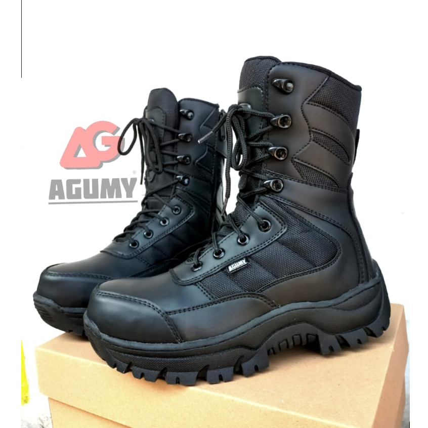 Jual SEPATU PDL TNI POLRI MODEL POLISI PREDATOR HITAM 8 INCI SAFETY ...